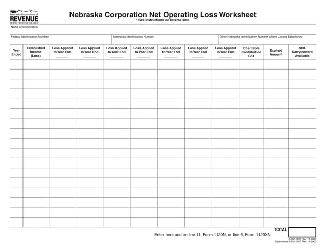 revenue.ne.gov tax current corp_nol | PPT