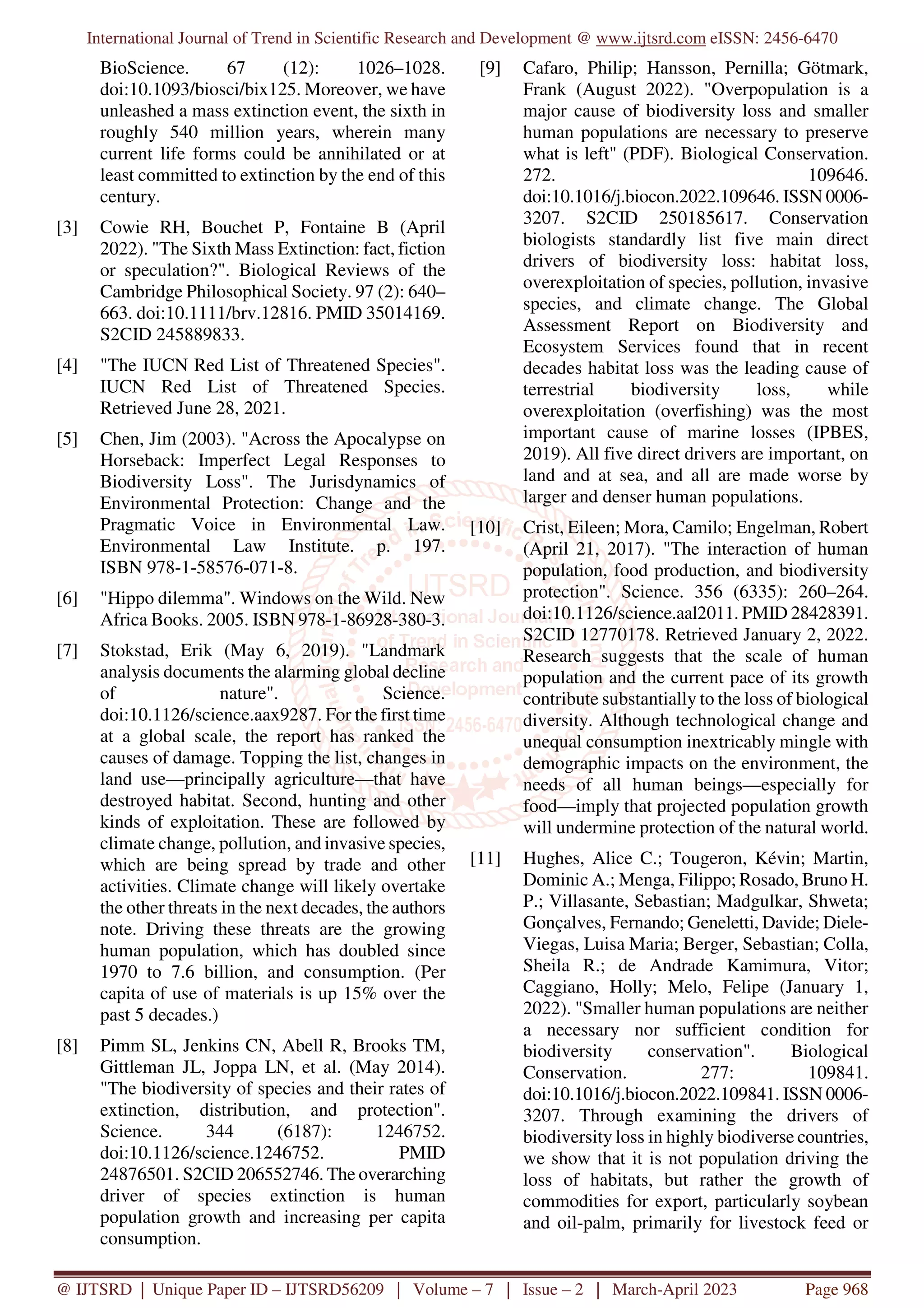 Affect of Climate Change on Biodiversity | PDF