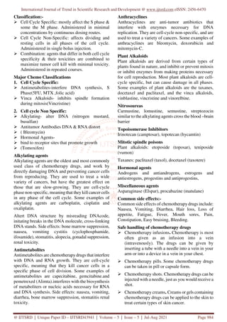 Chemotherapeutic Drugs | PDF