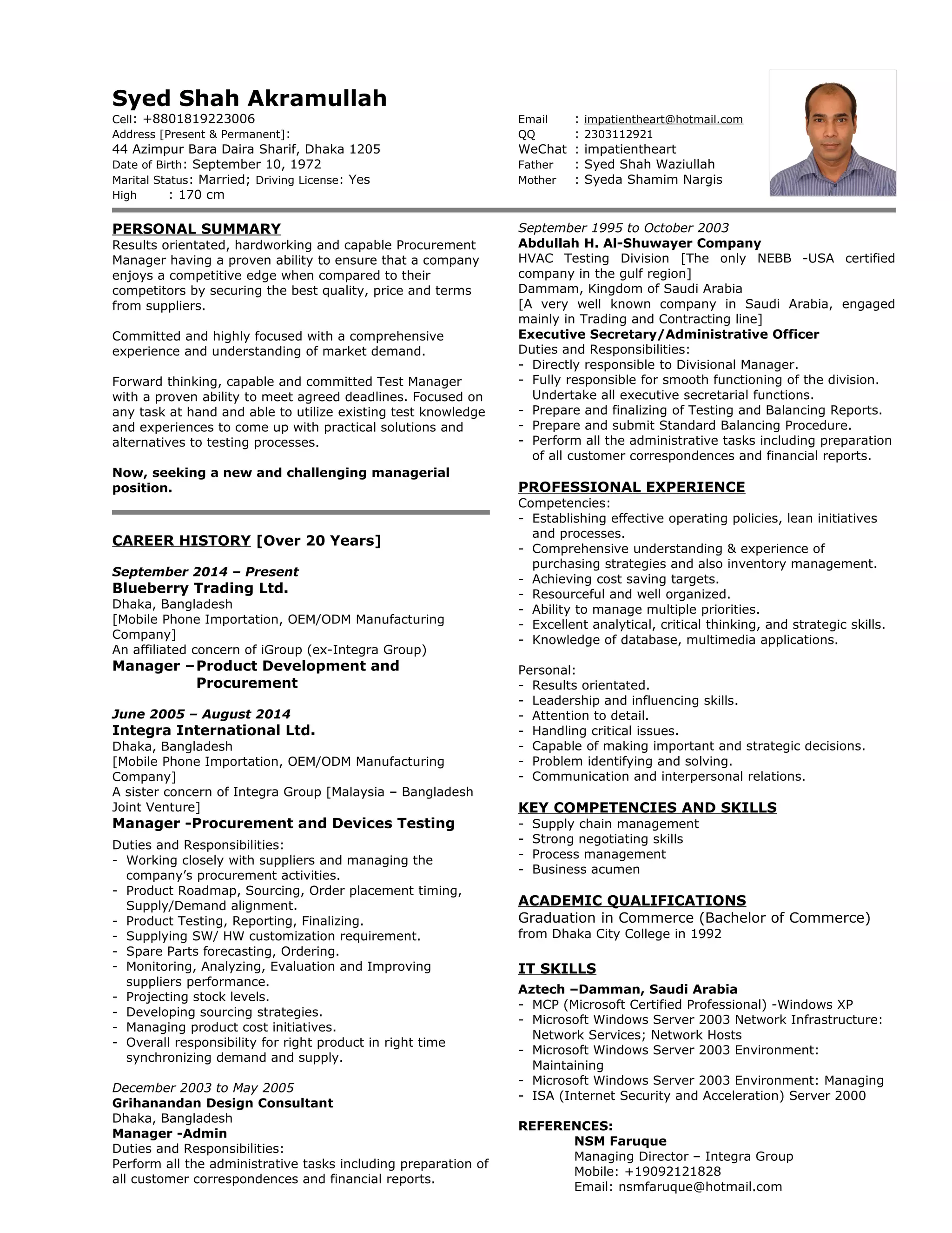 CV -Syed Shah Akramullah-26Nov2015 | DOC