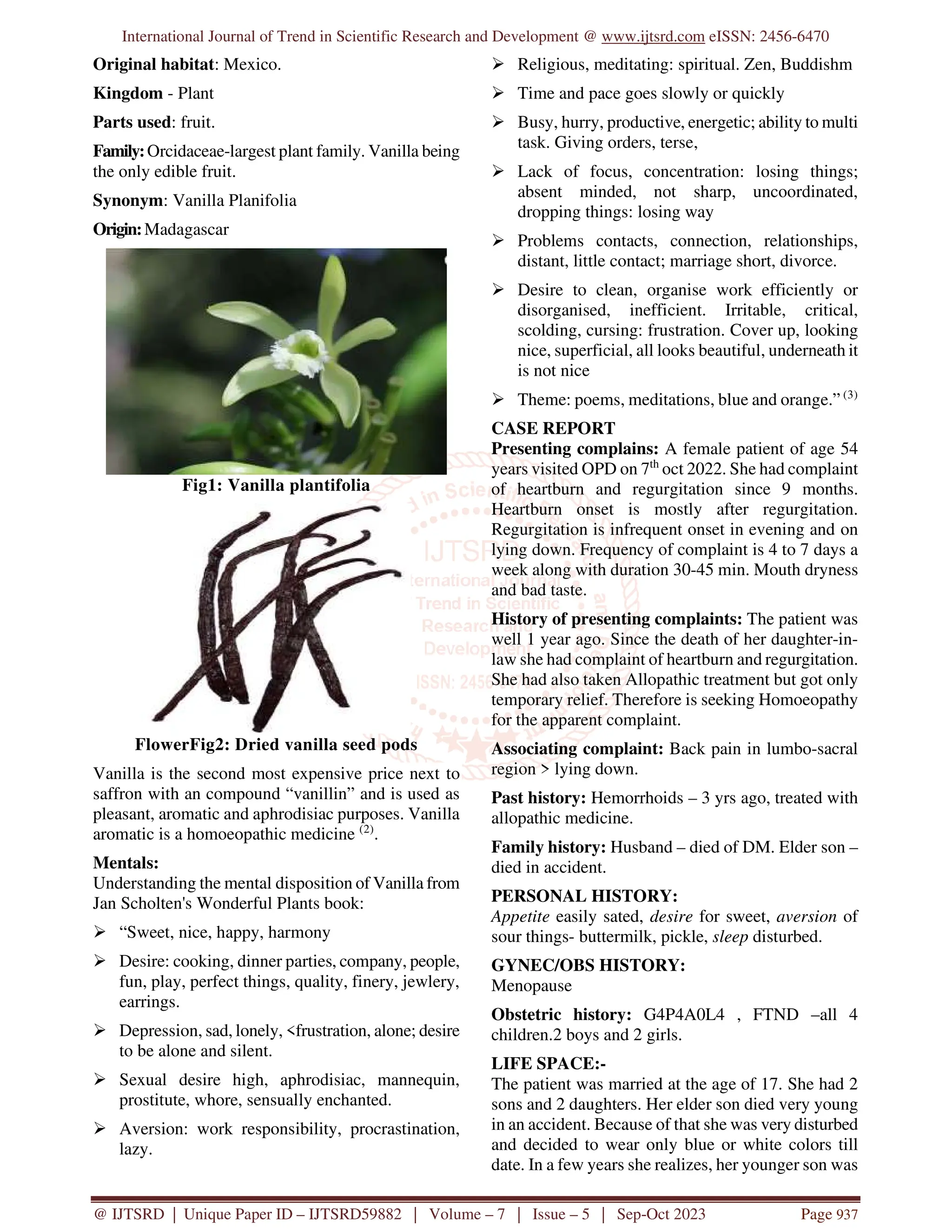 Effectiveness of Vanilla in Gastro Esophageal Reflux Disease A Case ...