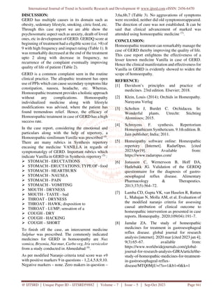 Effectiveness of Vanilla in Gastro Esophageal Reflux Disease A Case ...