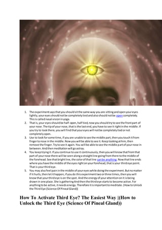 (129) how to open third eye | DOCX