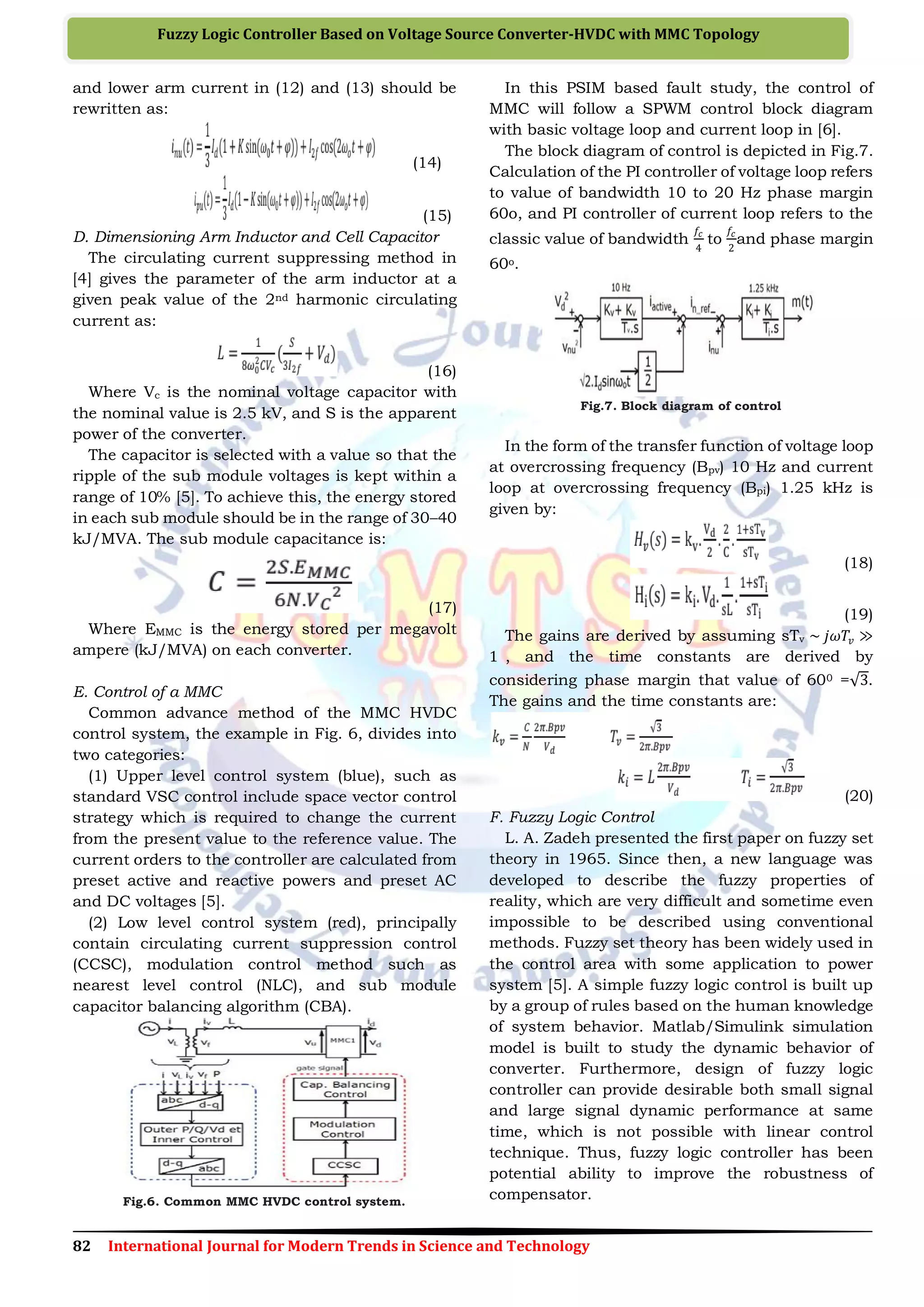 Fuzzy Logic Controller Based on Voltage Source Converter-HVDC with MMC Topology | PDF | Radio ...