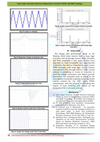 Fuzzy Logic Controller Based on Voltage Source Converter-HVDC with MMC Topology | PDF | Radio ...