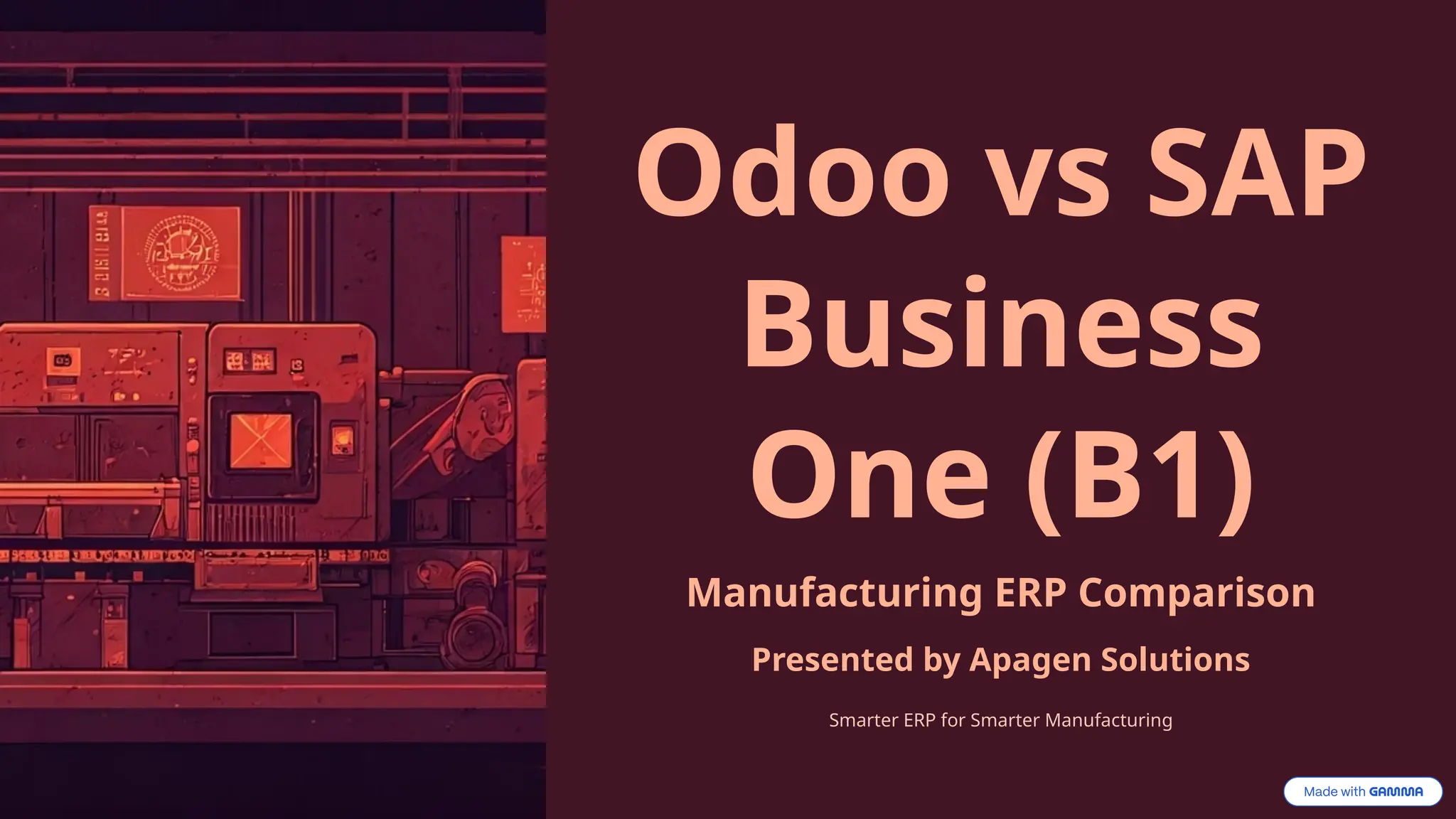 Odoo vs SAP Business One (B1): Manufacturing ERP Comparison | PPTX