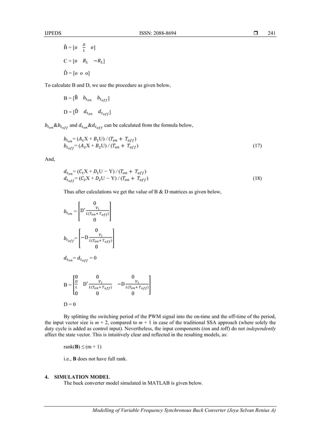 Modelling of Variable Frequency Synchronous Buck Converter | PDF