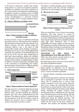 Transdermal Drug Delivery System A Review | PDF