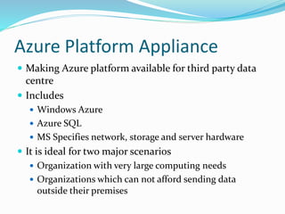 Microsoft Azure | PPTX | Cloud Computing | Internet