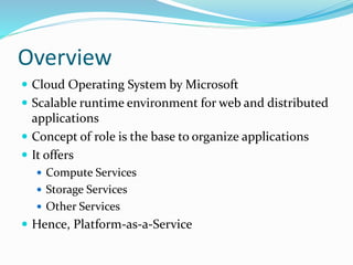 Microsoft Azure | PPTX | Cloud Computing | Internet