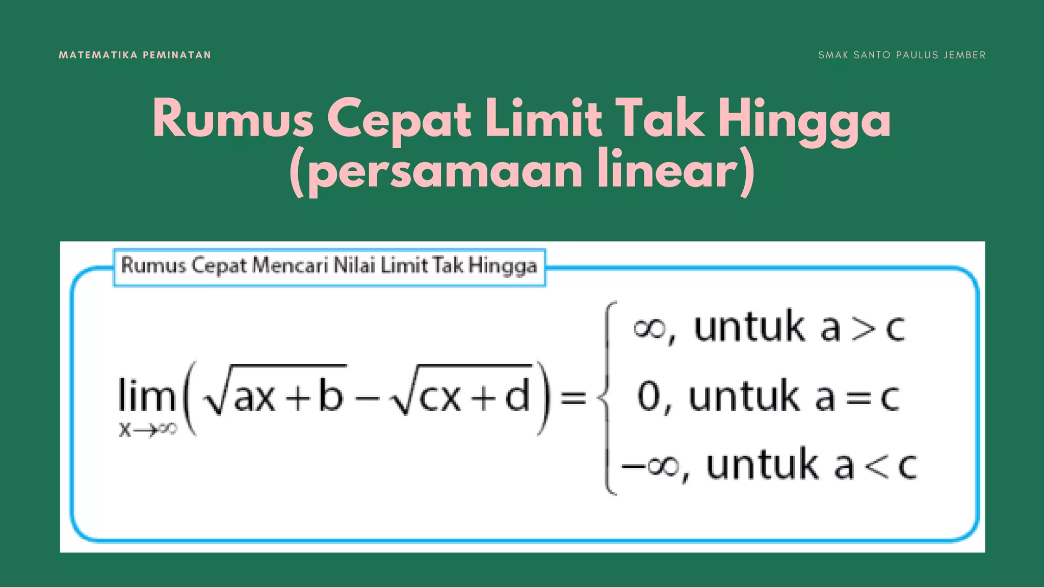 12 A1 kelompok 4 : Limit Tak Hingga Bentuk Akar | PDF