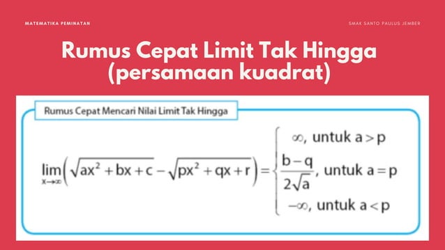 12 A1 kelompok 4 : Limit Tak Hingga Bentuk Akar | PDF