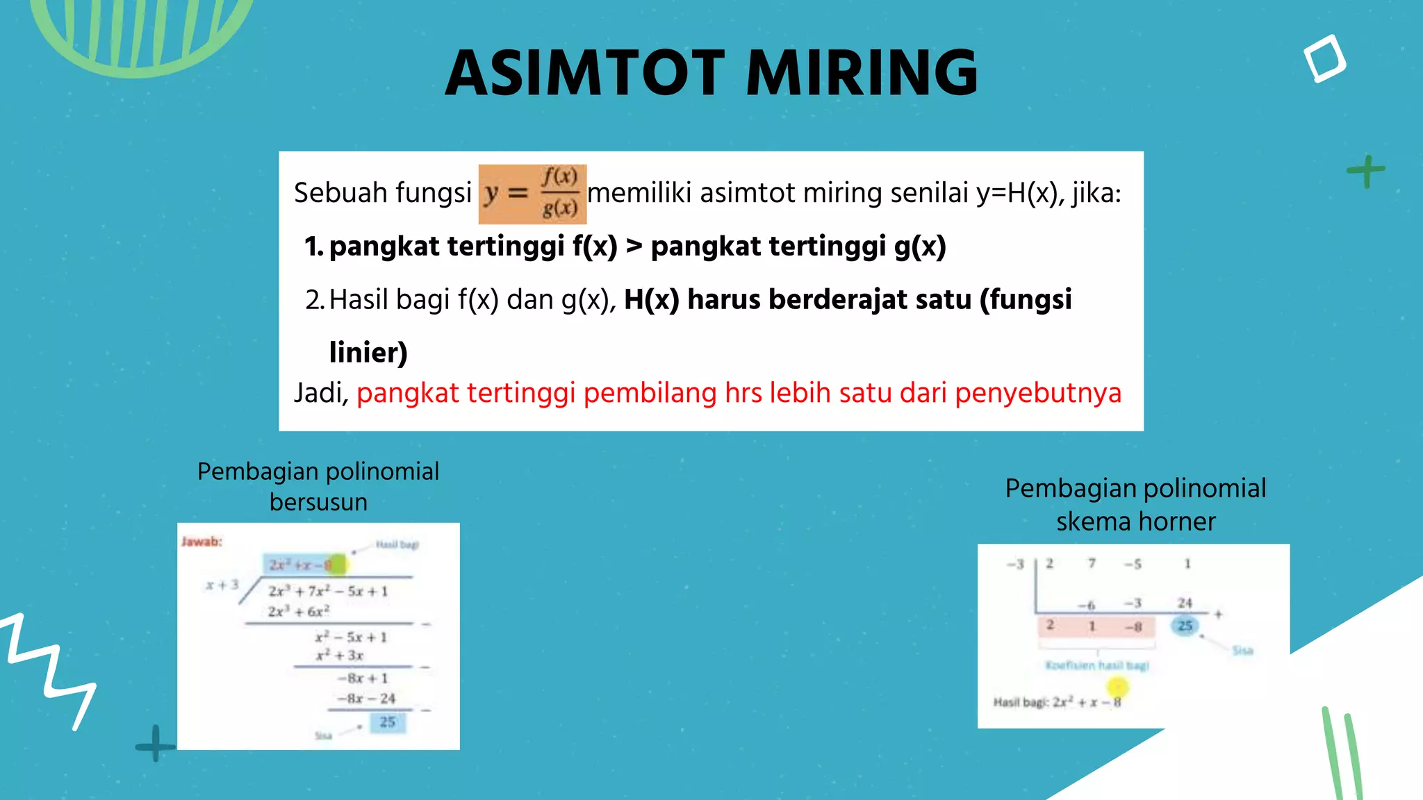 12 A1 kelompok 6: Asimtot Datar, Tegak, dan Miring | PPTX