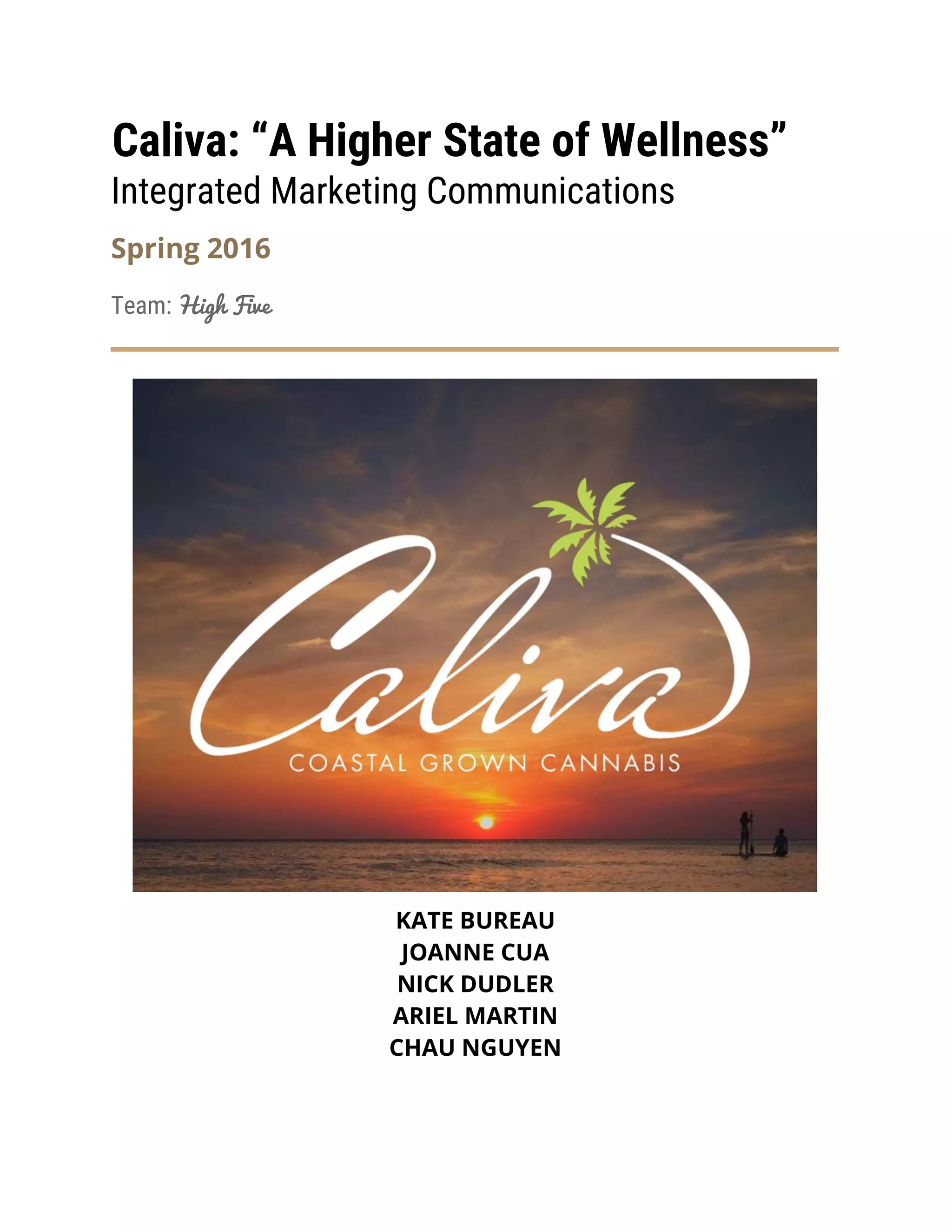Caliva Report- Integrated Marketing Communication | PDF