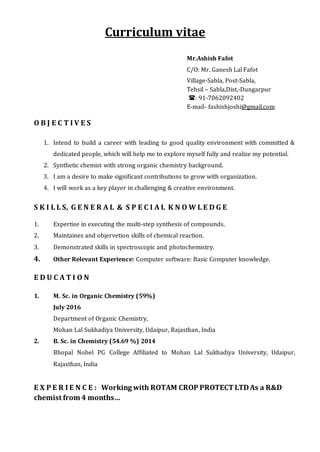 Ashish Resume | DOCX
