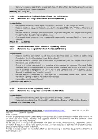 CV Haris Hakim - Electrical Engineer-1 | PDF