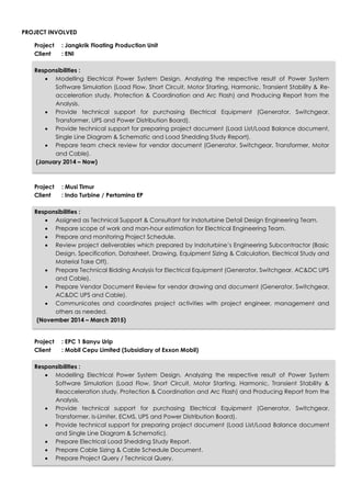 CV Haris Hakim - Electrical Engineer-1 | PDF