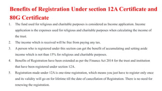 Online 12A Registration and Online 80G Registration - We Legalize | PDF