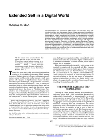 12a belk extended self in a digital world | PDF
