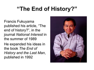 12a beyond bipolarity fukuyama and huntington | PPTX