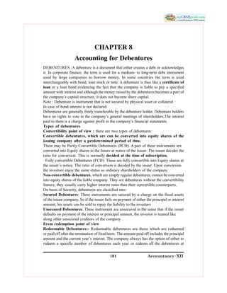 12 accountancy notes_ch08_company_accounts_issue_of_debentures_01 | PDF