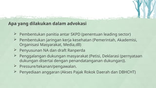 (12) Advokasi Kawasan Tanpa Rokok Good.ppt