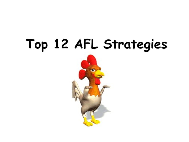 12 afl strategies | PPT