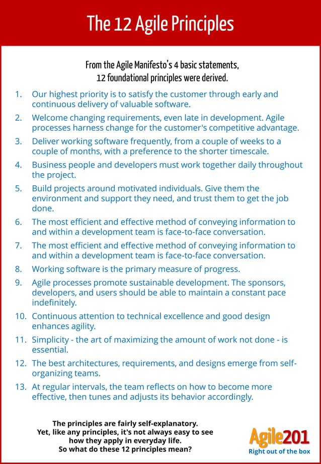 The 12 Agile Principles | PPTX | Web Development | Internet