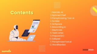 12 AI Paraphrasing Tools and Tips on How to Use Them.pdf