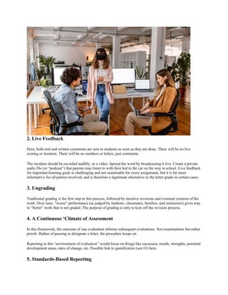 12 Crazy Alternatives To Letter Grades In Education | Future Education ...