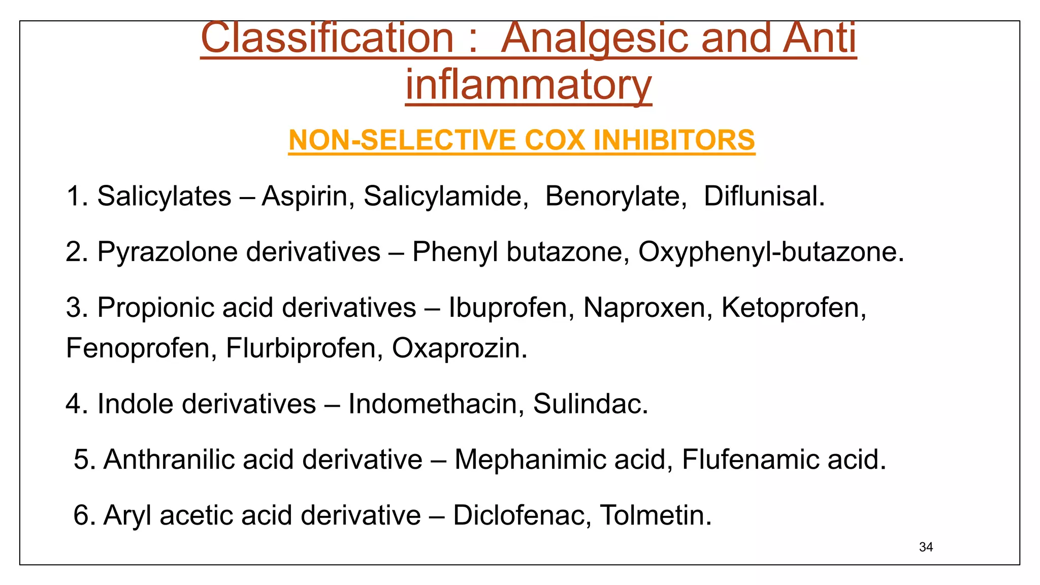 analgesics and anti inflammatory drugs - Session 1 | PPTX