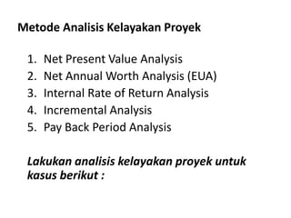 12 analisa kelayakan proyek | PDF