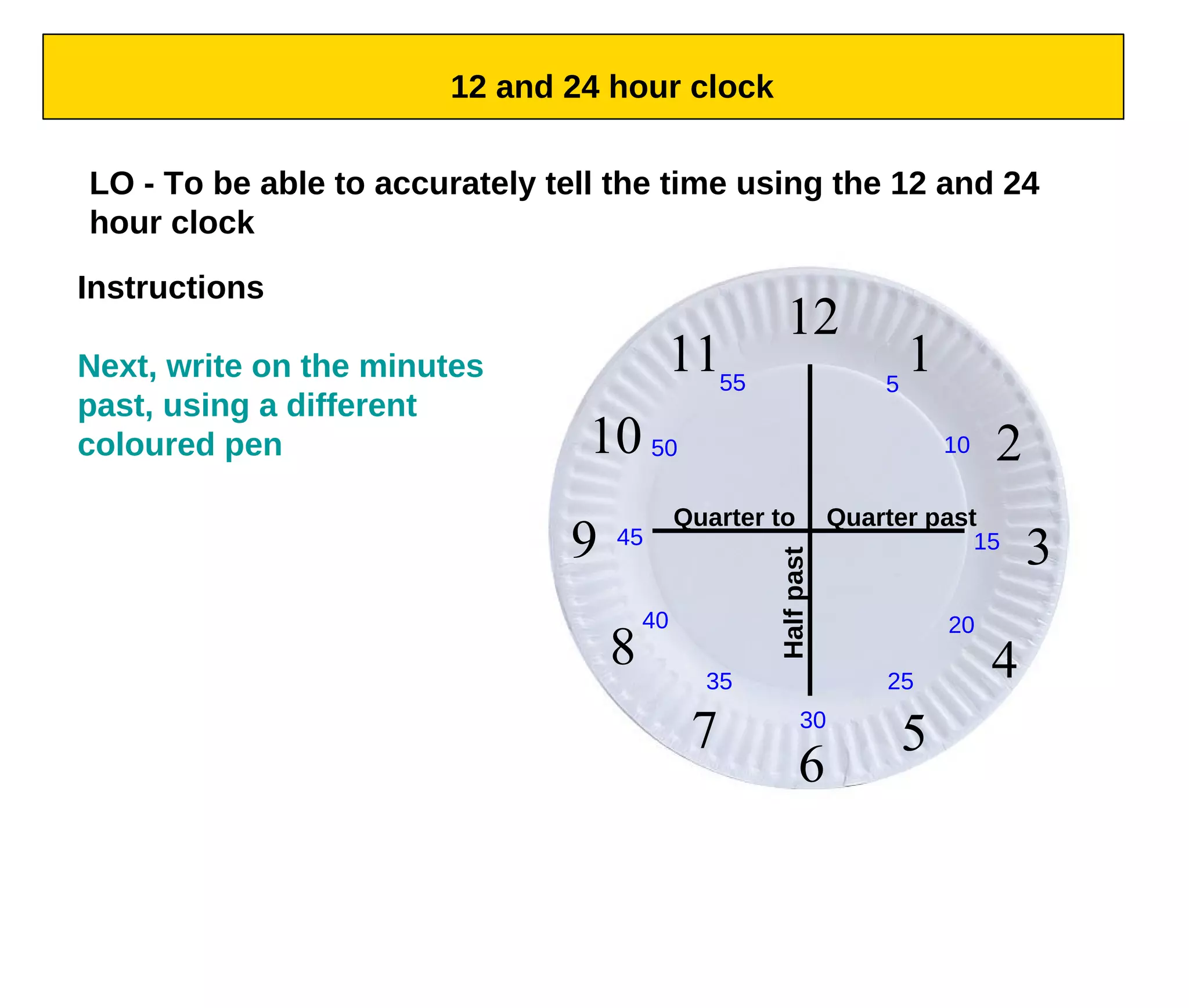 12 and 24 clock plate | PPT