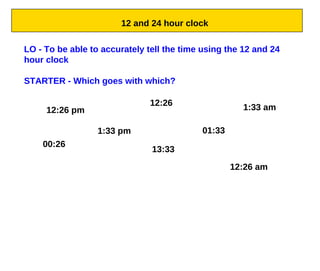 12 and 24 clock plate | PPT