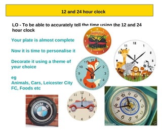 12 and 24 clock plate | PPT
