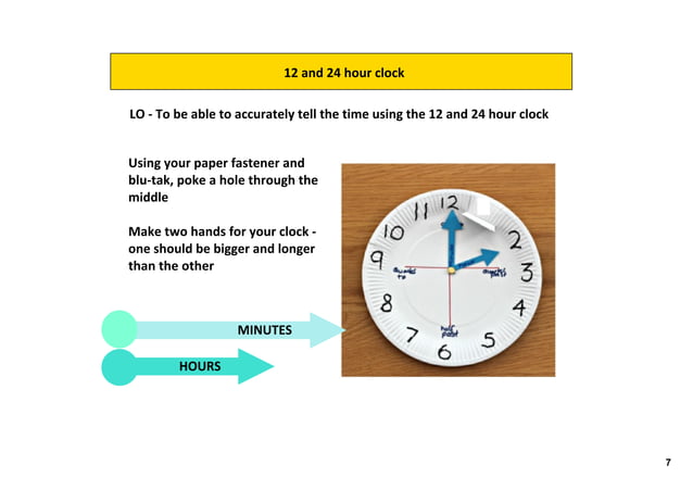 12 and 24 clock plate lesson | PDF