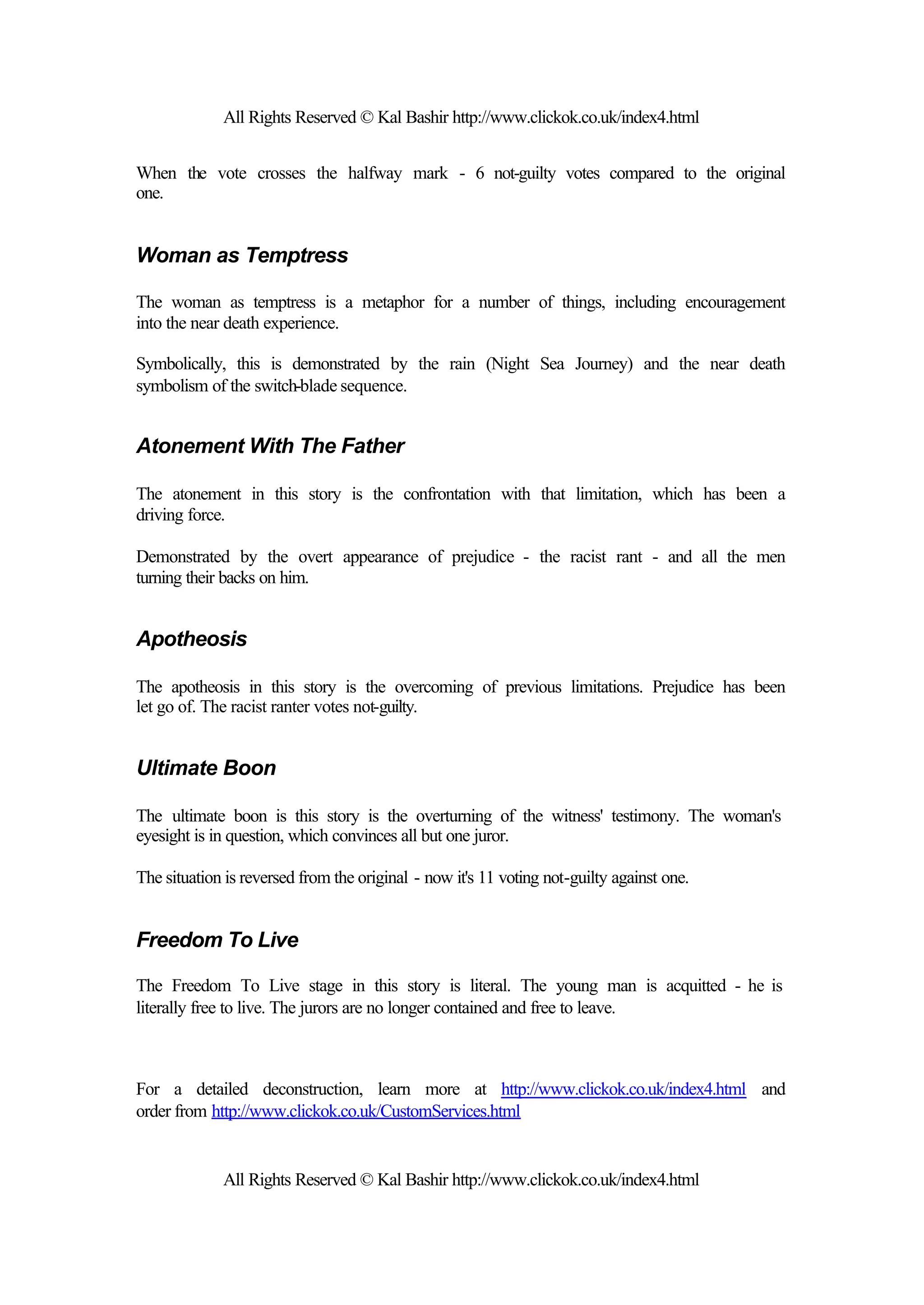 12 Angry Men (1957) story structure using hero's journey | PDF