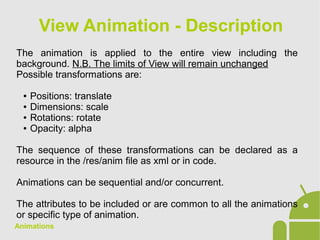Android App Development - 12 animations | ODP | Computer Animation ...