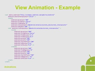 Android App Development - 12 animations | ODP | Computer Animation | Computer Software and ...