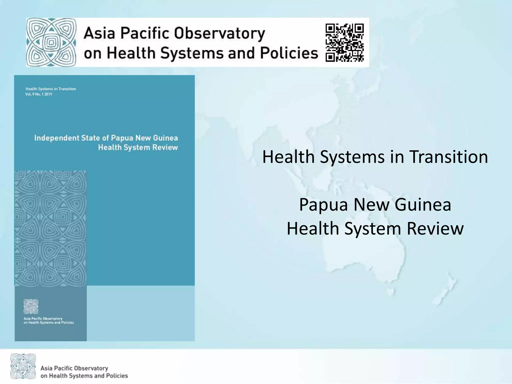 APO Independent State of Papua New Guinea Health System Review (Health ...