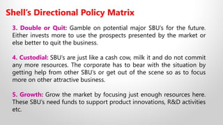 12A Strategic Product Management - Shell's Directional Policy Matrix | PDF