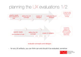 PxS'12 - week 12 - ux evaluation | PDF