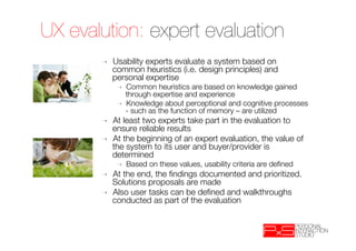 PxS'12 - week 12 - ux evaluation | PDF