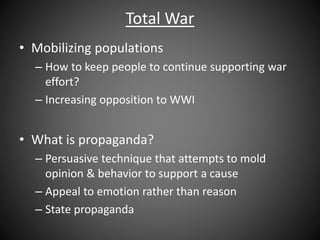 WWI - Total War & Propaganda | PPT