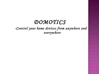 Domotics | PPT