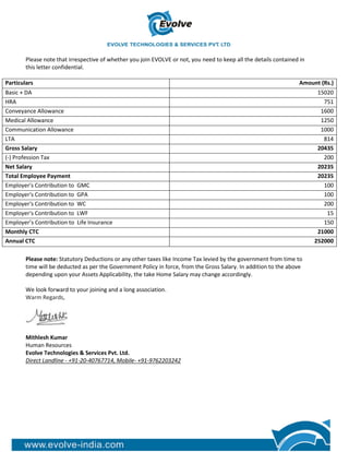 8592 Offer Letter | PDF
