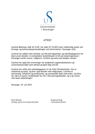 Attest UIS ambassadør | PDF