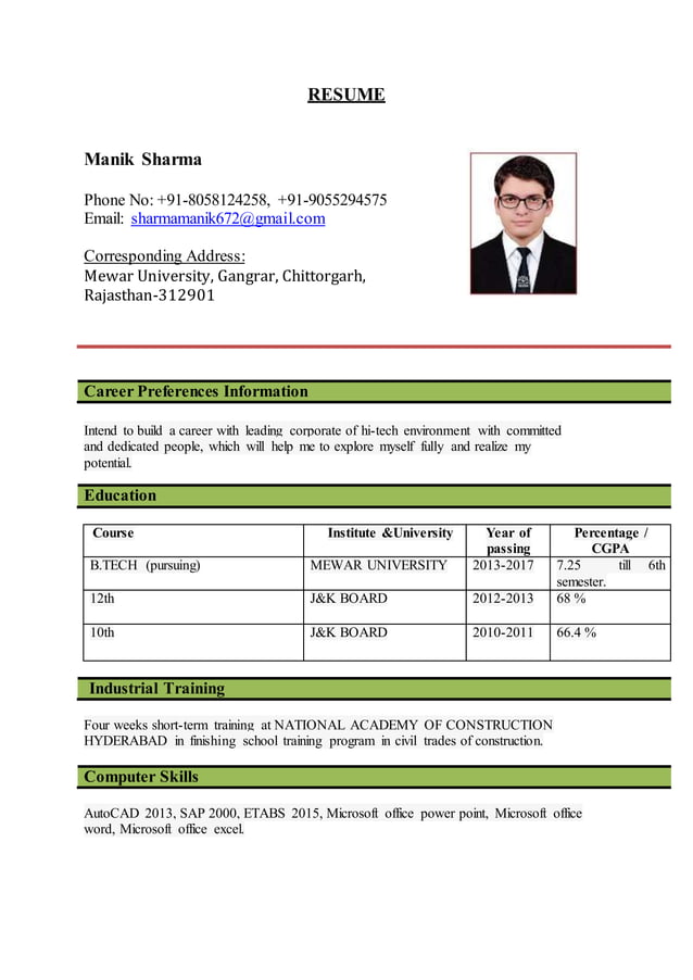 MANIK RESUME | DOCX