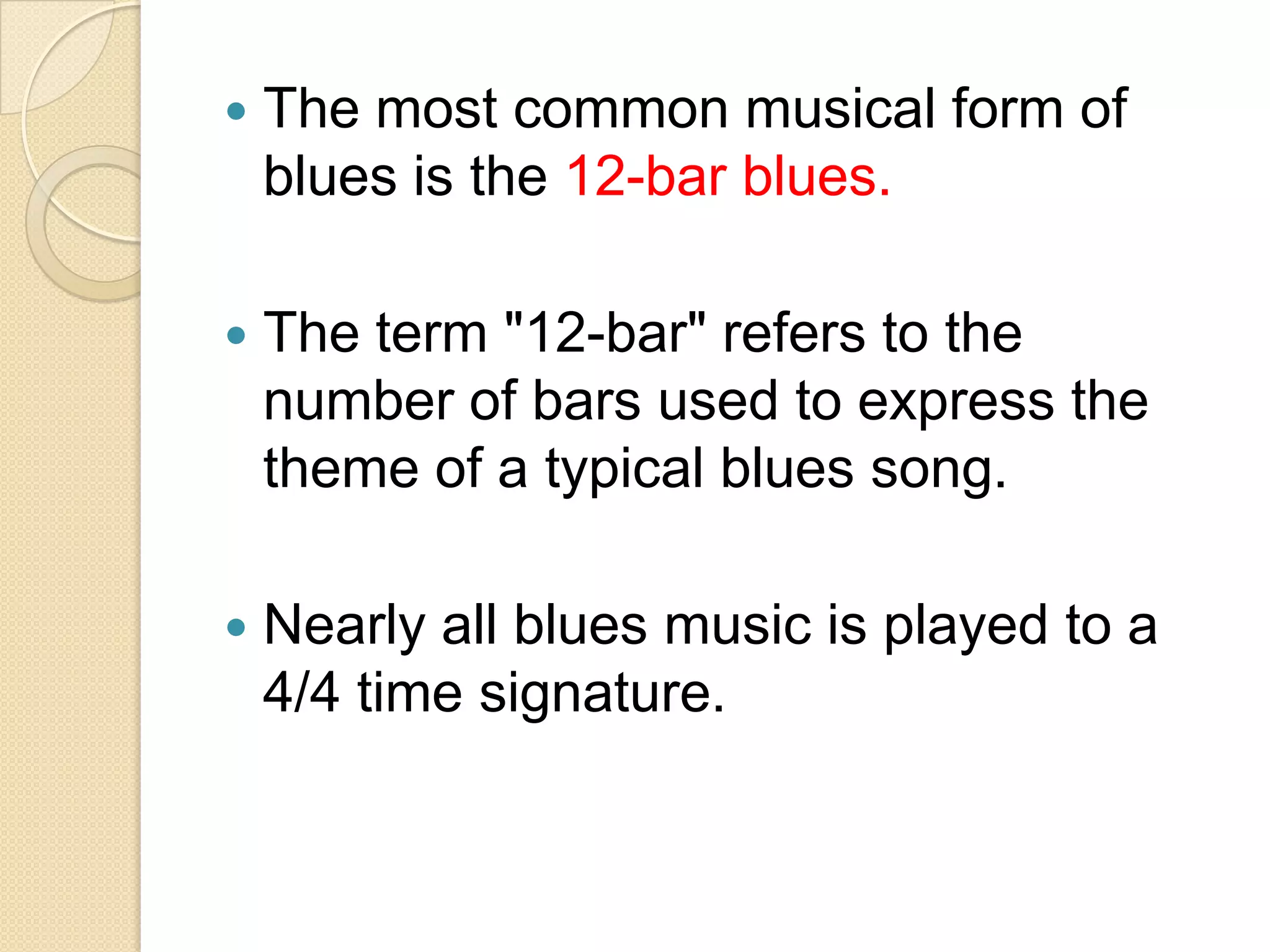 12 bars blues | PPTX