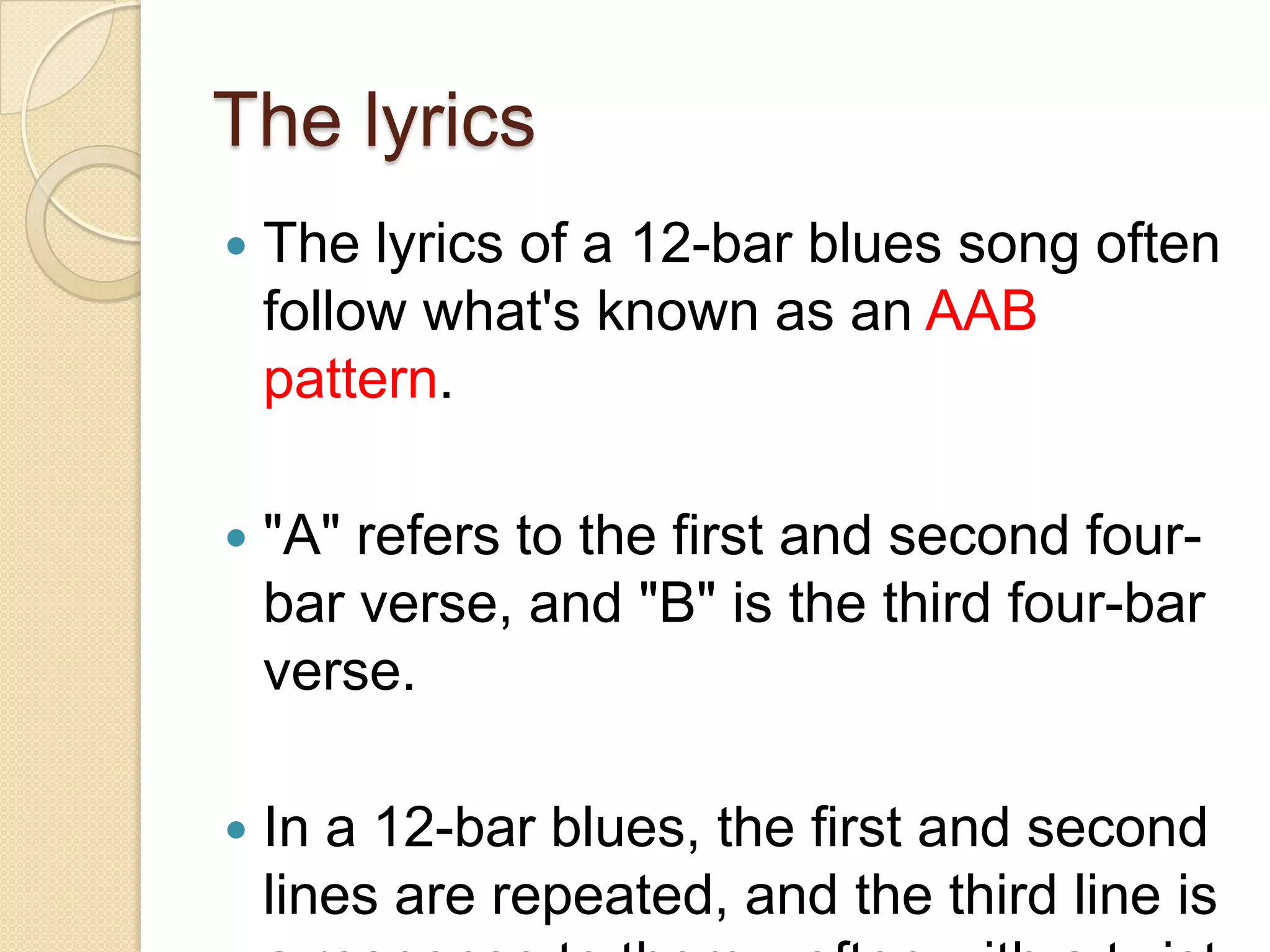 12 bars blues | PPTX